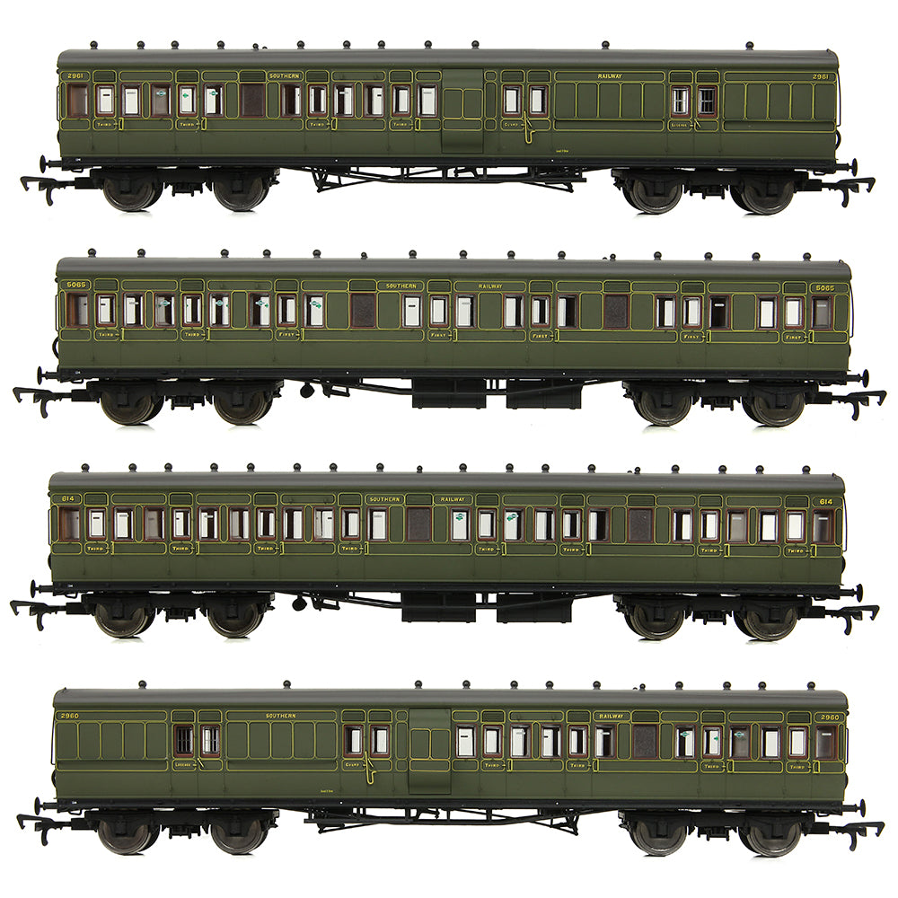 LSWR Cross Country 4-Coach Pack SR Maunsell Green - Bachmann -E86012 ...