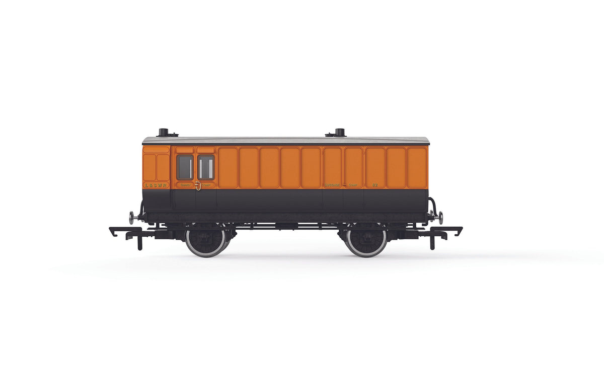 LSWR, 4 Wheel Coach, Passenger Brake, 82 - Era 2 - R40295 - PRE ORDER ...