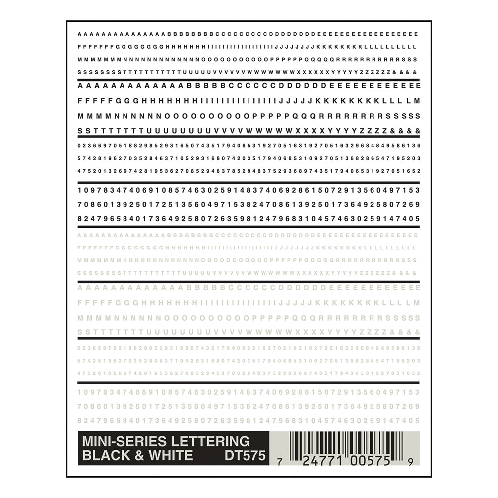 Mini-Series Lettering Black & White – The Loco Shop